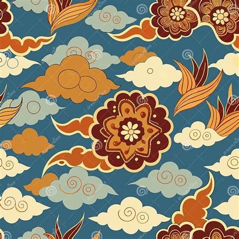 Intricate Cloud Motif Batik Pattern A Seamless Design For Prints Ai
