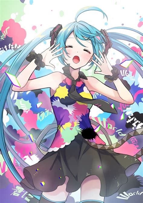 Safebooru 1girl Absurdres Ahoge Bangs Blue Hair Blush Closed Eyes