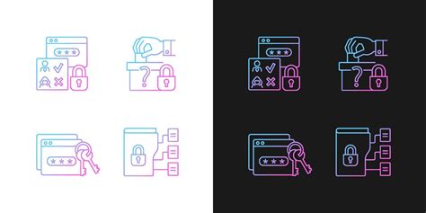 Data Sensitivity Gradient Icons Set For Dark And Light Mode 3640352 Vector Art At Vecteezy