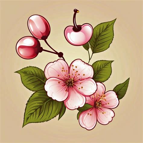 Cherry Blosson Vectors Premium Ai Generated Image
