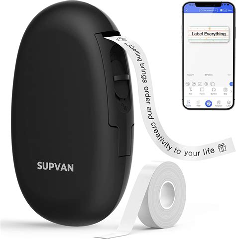 SUPVAN Máquina para etiquetar con cinta E10 Mini impresora de etiquetas