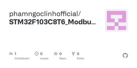 Github Phamngoclinhofficialstm32f103c8t6modbusrtu