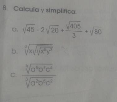 Calcula Y Simplifica Brainly Lat