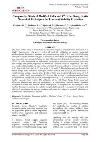 Comparative Study Of Modified Euler And Th Order Runge Kutta Numerical