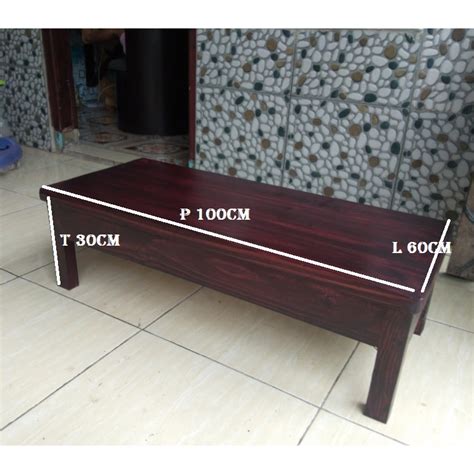 Jual Meja Lesehan Full Kayu Jati Belanda Siap Pakai Panjang 100cm Lebar