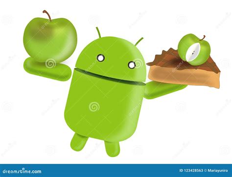 Android Pie Illustration Editorial Stock Photo Illustration Of Cute