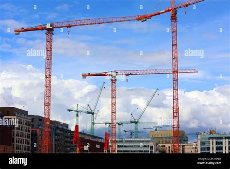 Construction Site In North Wall In Dublin Ireland Construction Cranes