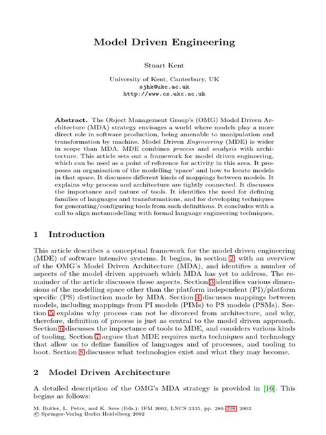 model driven engineering abstract the object management group s omg