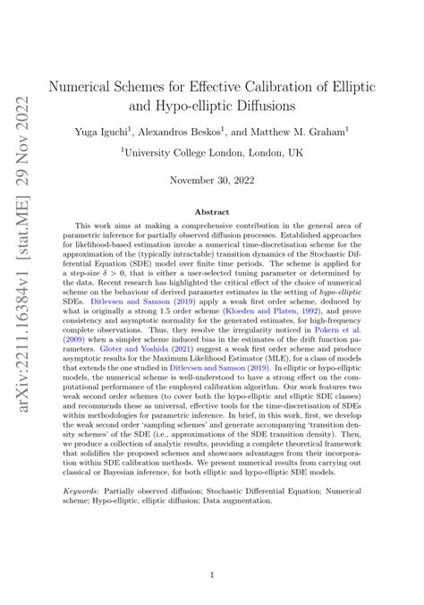 Pdf Parameter Estimation With Increased Precision For Elliptic And