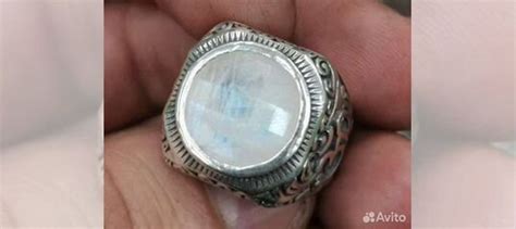 Серебряное кольцо с лунным камнем грани купить в Санкт-Петербурге ...