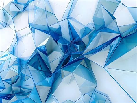 Premium Photo Blue Polygon Structure Abstract Ai Generated