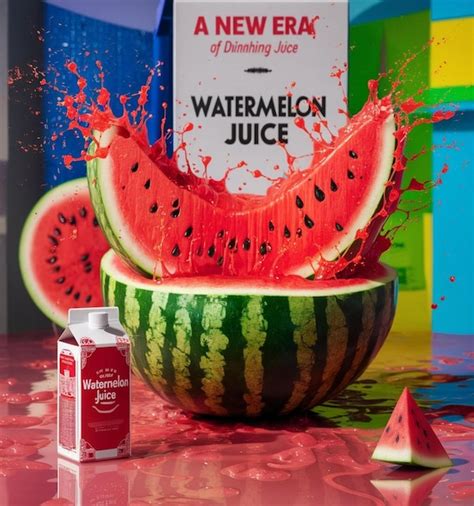 Premium Photo Ai Generated Watermelon Juice Advertising