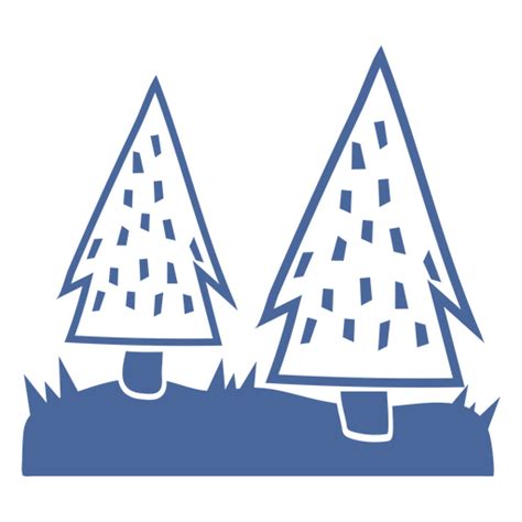 Nature Scenery Pine Trees Cut Out PNG SVG Design For T Shirts