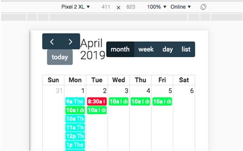 More Responsive Toolbar Controls · Issue 4638 · Fullcalendar Fullcalendar · Github