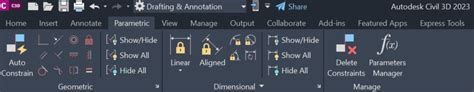 Autocad 2023 Parametric Tab Missing Autodesk Community