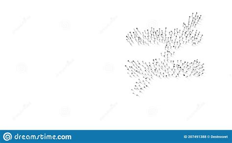 3d Rendering Symbol Of Not Equal Wrapped In Gold Foil On Dark Blue