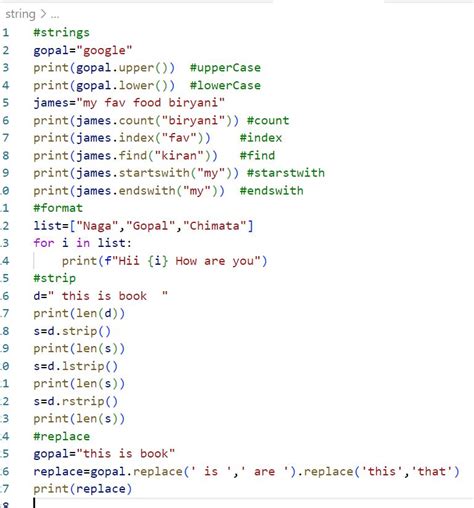 Naga Gopal On Linkedin Task String Methods Kiran Sagar Python Life