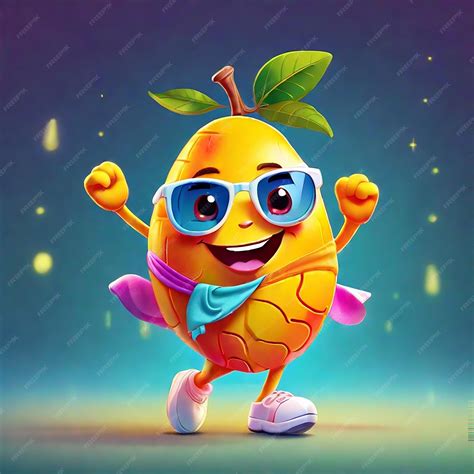Premium Photo Mango Cartoon Character Generated By Ai