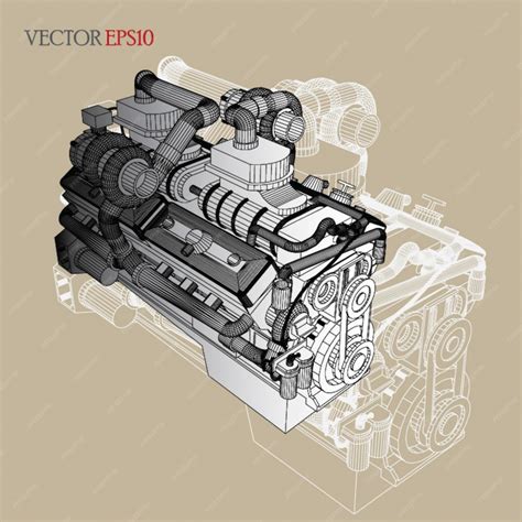 Motor De Dibujo Vectorial Vector Premium