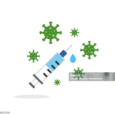 病毒大流行注射病毒卡通圖解疫苗葯注射器治療疾病疫苗圖示線平載體插圖向量圖形及更多三葉草圖片 三葉草 上癮 健保和醫療 Istock