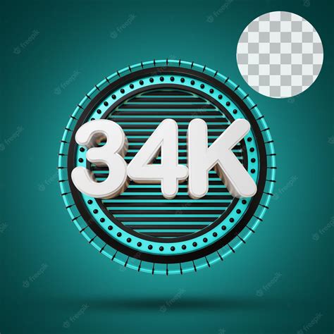 Premium PSD | 34k numeric with stage 3d rendering