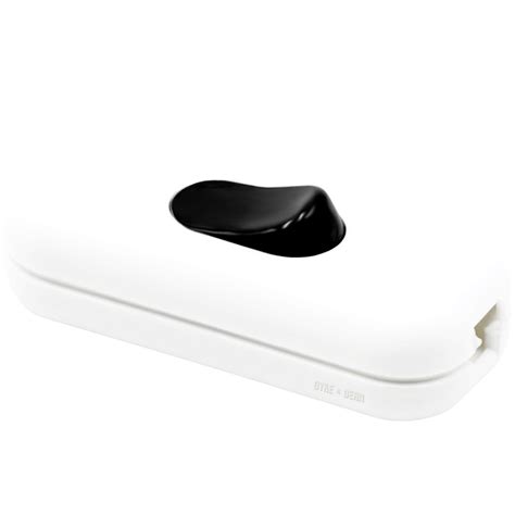 White Basic Inline Cable Lamp Switch Black Dyke And Dean