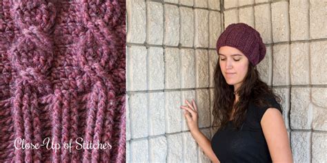 Slouchy Cabled Hat Crochet Pattern ⋆ Melodys Makings