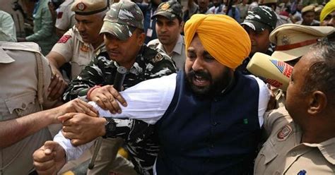 Aap Protest Delhi Police Detains Punjab Minister Harjot Singh Bains