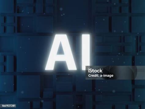 Ai 인공 지능 개념은 어두운 배경에 글로우 효과가 있는 3d 렌더링된 텍스트입니다 0명에 대한 스톡 사진 및 기타 이미지 0명 3차원 형태 개념 Istock