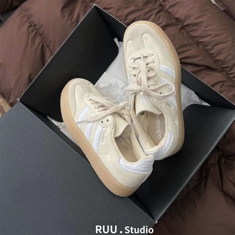 Adidas Originals Samba 粉棕 厚底 焦糖底 休閒鞋 Id3737 淺米id1104 Id0434 蝦皮購物