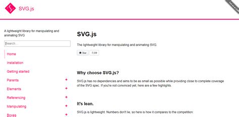 Svg Js A Lightweight Library For Manipulating And Animating Svg