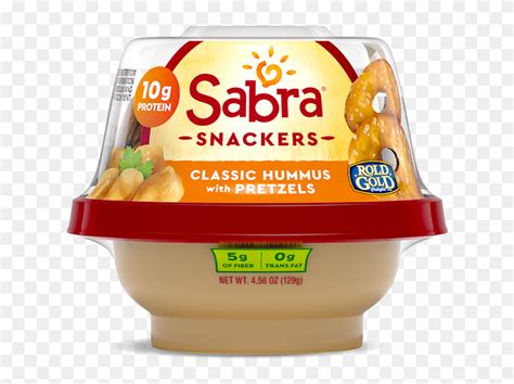 ﻿classic Hummus With Pretzels Hummus Sabra Hd Png Download 626x548