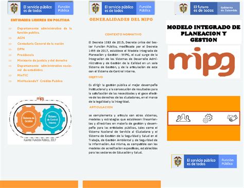 Alejandra Prada Cordoba Folleto MIPG GENERALIDADES DEL MIPG MODELO