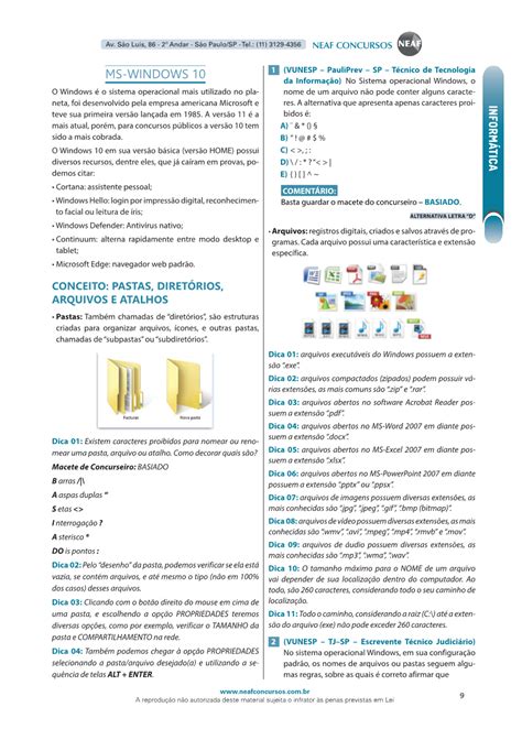 Apostila Informática Para Concursos Públicos Digital Neaf