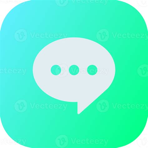 Chat Icon In Square Gradient Colors Messaging Signs Illustration