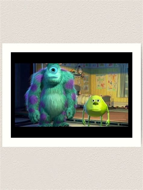 Mike Wazowski And Sully Face Swap Meme Art Print For Sale By Artsylab