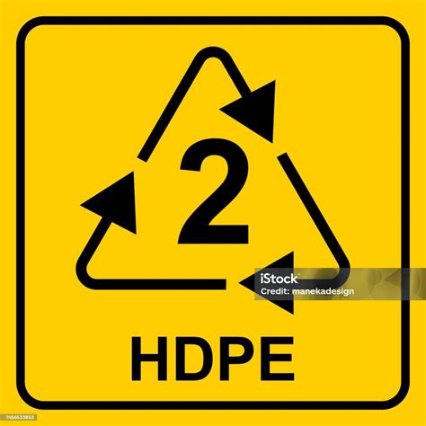 Hdpe Recycling Code Warning Sticker Stock Illustration Download Image