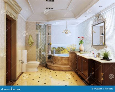 Classical Bathroom Stock Illustration Illustration Of Decor 17082865