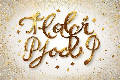 April Fools Day Card With Lettering Greetings Banner Gold Glitter