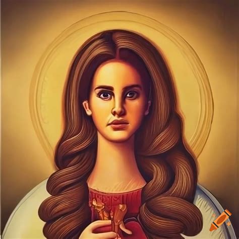 Lana Del Rey Portrayed As An Orthodox Church Icon On Craiyon