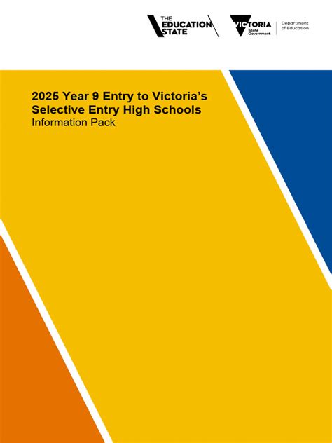 Year 9 Selective Entry High Schools Information Pack Pdf Identity Document Caregiver