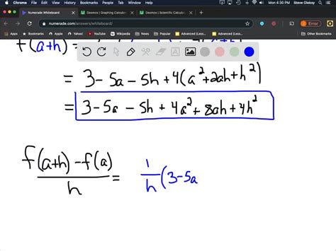 Difference Quotient A Function Is Given Find An Expression For The