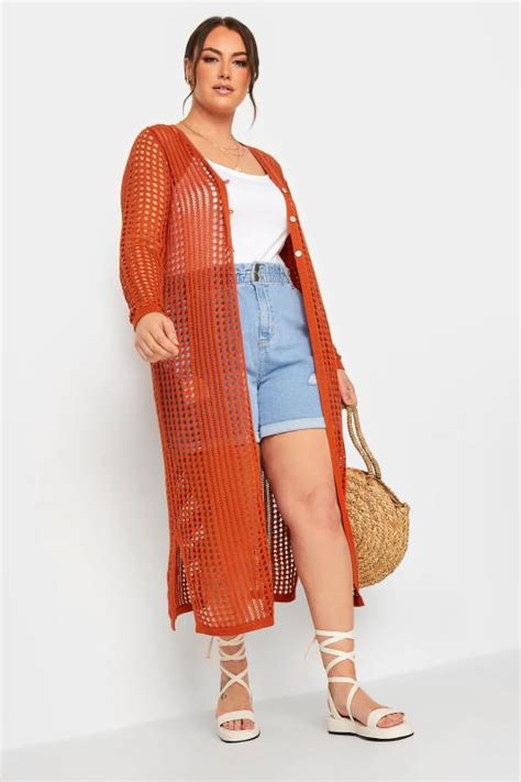 Yours Plus Size Natural Brown Longline Cardigan Yours Clothing