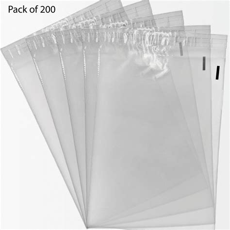 Self Sealing Clear Plastic Poly Bags Suffocation Warning Bags