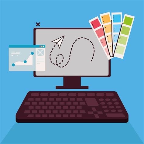 Layout Vetorial De Design E Desenvolvimento Vetor Premium