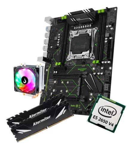 kit gamer placa mãe x99 machinist mr9a xeon e5 2650 v4 32gb