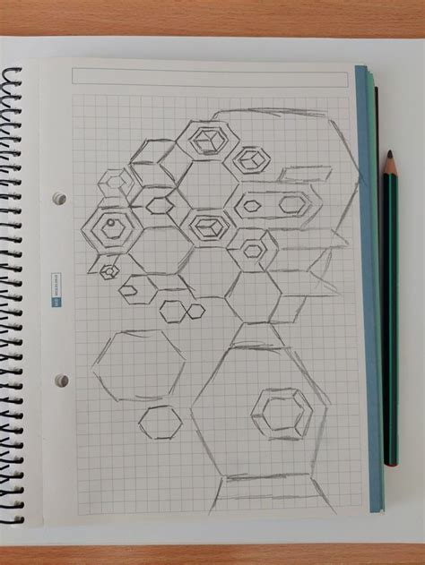Hexagon Sketch Hexagon Drawing Drawings Sketches Hexagon