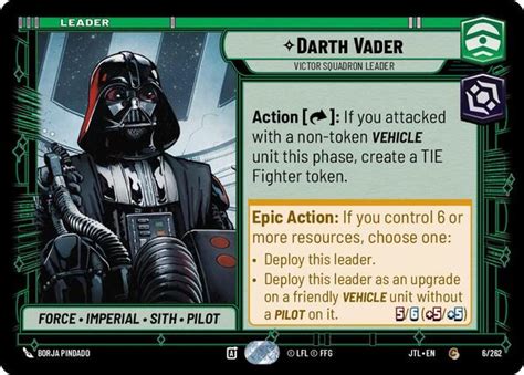 Darth Vader Victor Squadron Leader Jump To Lightspeed Star Wars