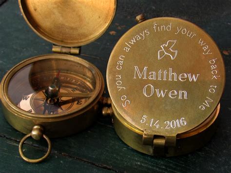 Engraved Compass High School Graduation T College Etsy
