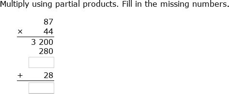 IXL Multiply Two Digit Numbers By Two Digit Numbers Using Partial Products Year Maths Practice